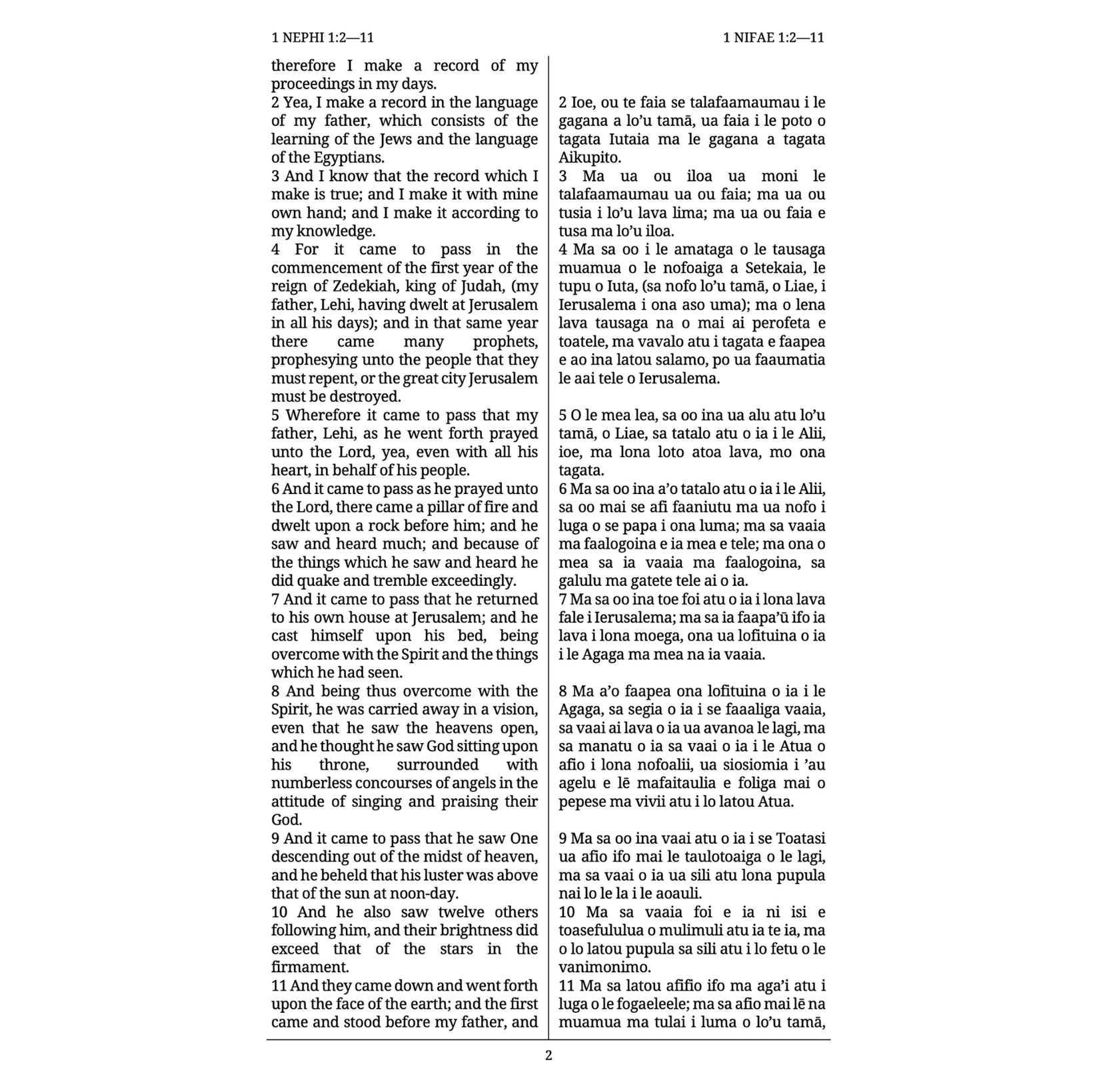 Samoan – Native Scripture